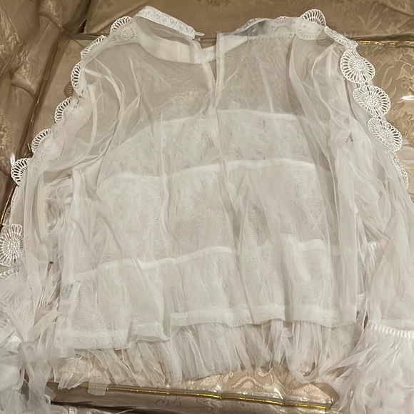 Tops | White Sheer Top | Poshmark